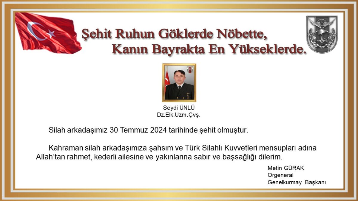 Somali’de Görevli Deniz Uzman Çavuş Seydi Ünlü Şehit Oldu - Savunma Sanayi